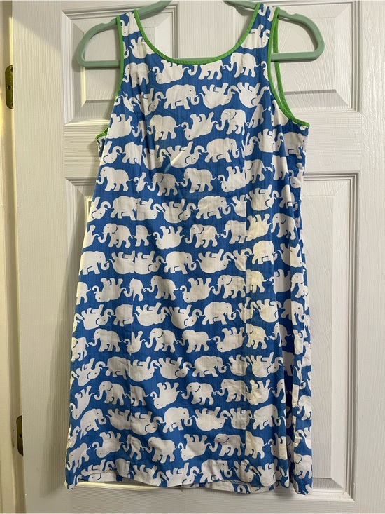 Lilly Pulitzer | Dresses | Lilly Pulitzer Blue And White Elephant Print ...